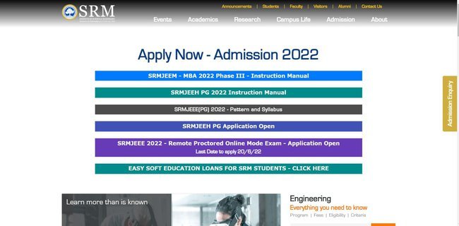 SRM University Sonepat Scholarship 2024 for Admission